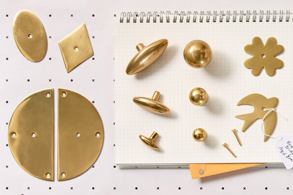 Pair of Star Backplates, Aged Brass – MG&Co.