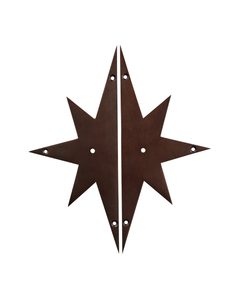 Pair of Star Backplates, Blackened Bronze – MG&Co.