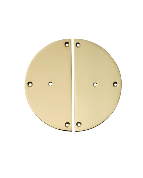 Pair of Circle Backplates, Polished Brass – MG&Co.