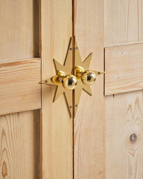 Pair of Star Backplates, Polished Brass – MG&Co.