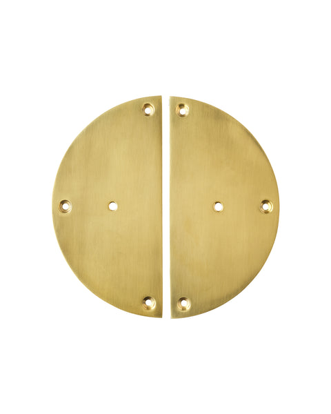 Pair of Circle Backplates, Aged Brass – MG&Co.