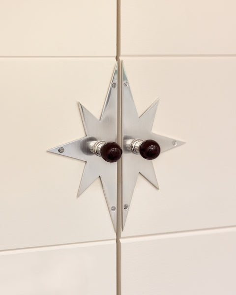 Pair of Star Backplates, Brushed Nickel – MG&Co.