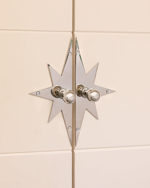 Pair of Star Backplates, Polished Nickel – MG&Co.