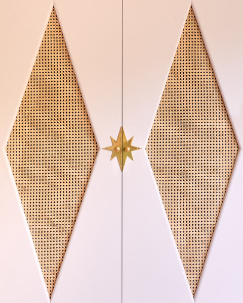 Pair of Star Backplates, Aged Brass – MG&Co.