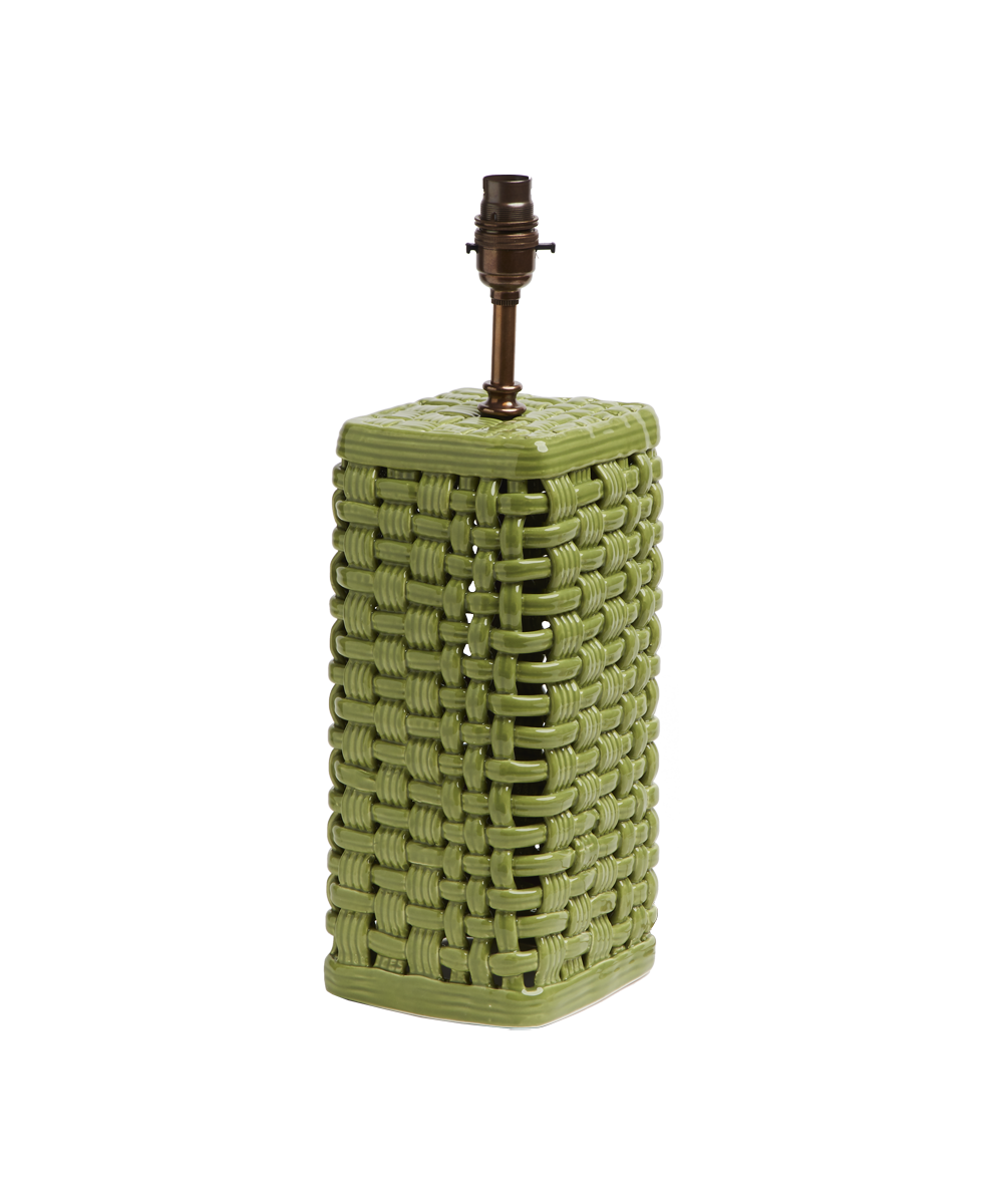 WOVEN CERAMIC LAMP BASE, GREEN – MATILDA GOAD & CO.